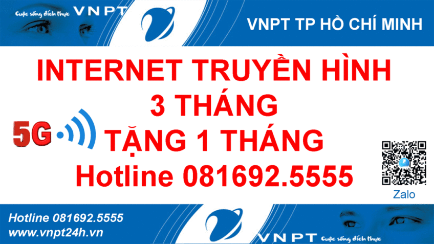 Lắp Wifi VNPT TPHCM gói cước 3 tháng tặng 1 tháng | Internet Vnpt TPHCM | VNPT