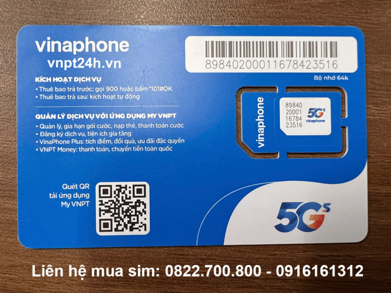 Sim U1500 VinaPhone Gò Vấp, 99K/tháng được free ship | VNPT